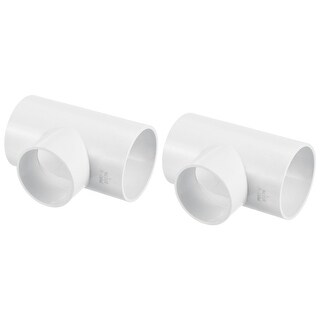 3" x 2 1/2" 3 Way Tee Pipe Fittings UPVC, 2 Pack Joint Coupling Pipe, White - Bed Bath & Beyond ...
